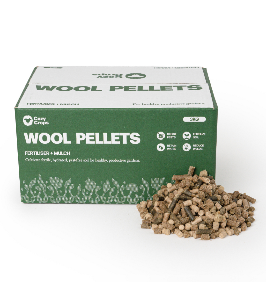 Cozy Crops - NZ Wool Pellets - Wool Mulch
